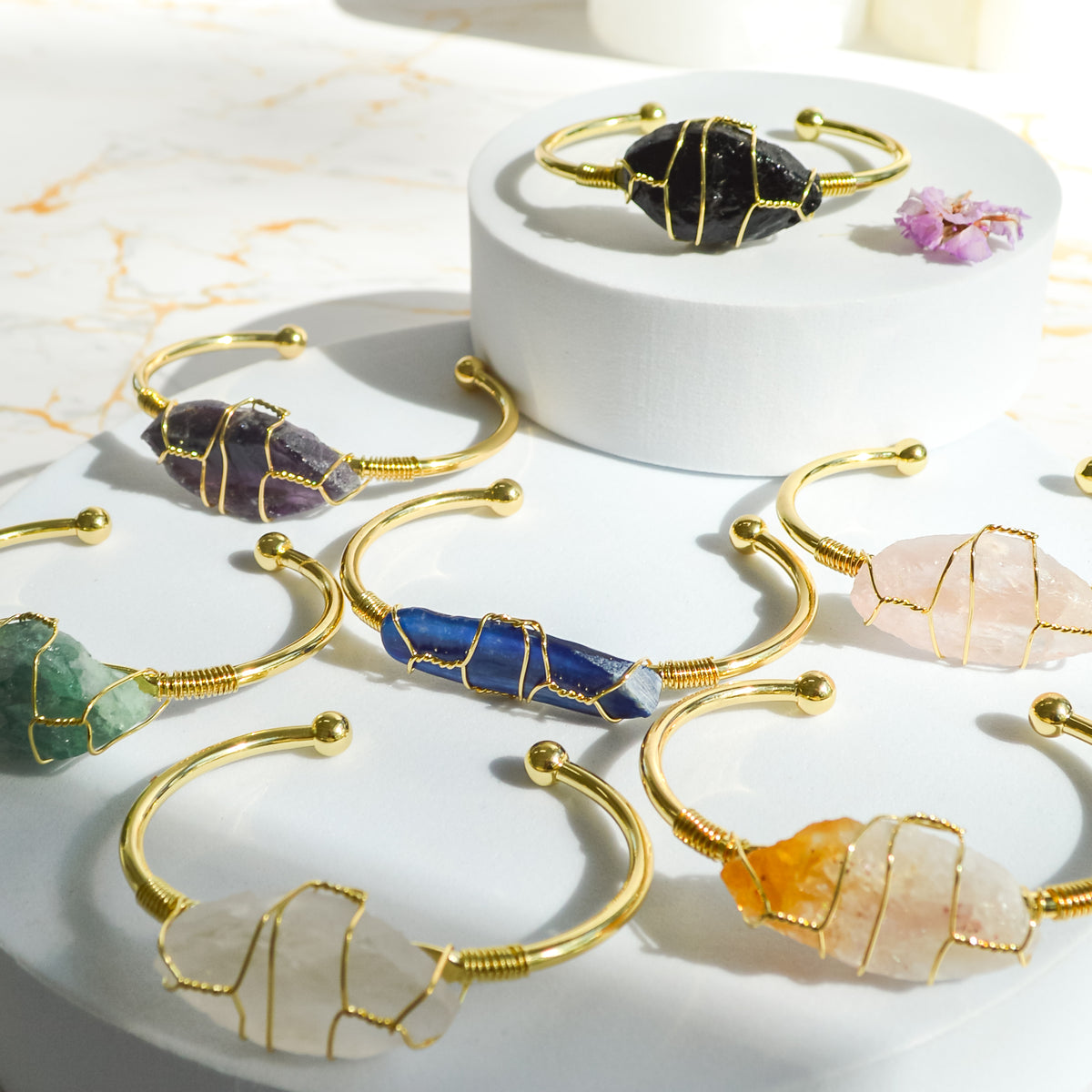 Cuff Crystal Bracelet – Jacaranda Crystals