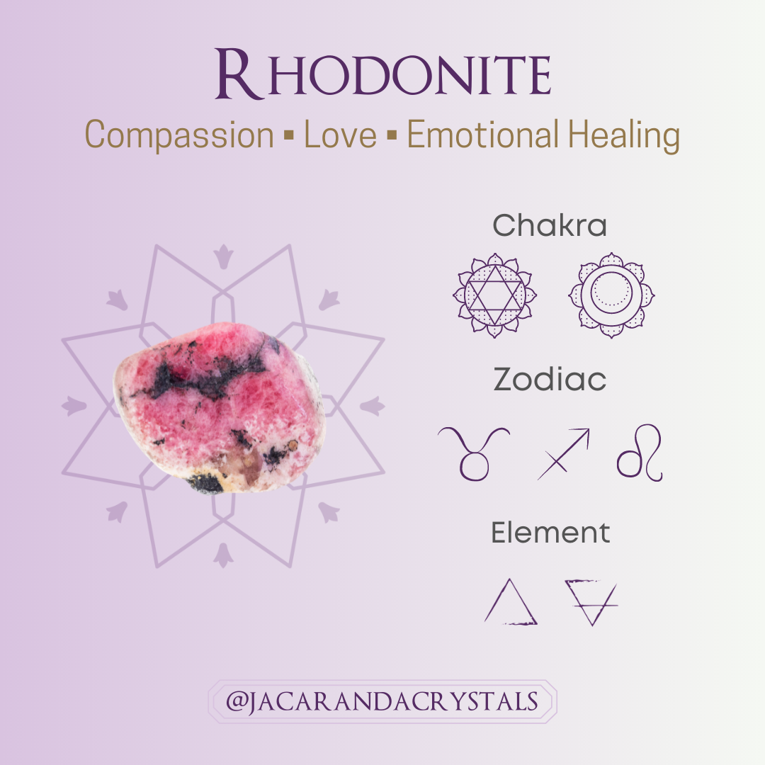 Stone Meaning - Rhodonite – Jacaranda Crystals